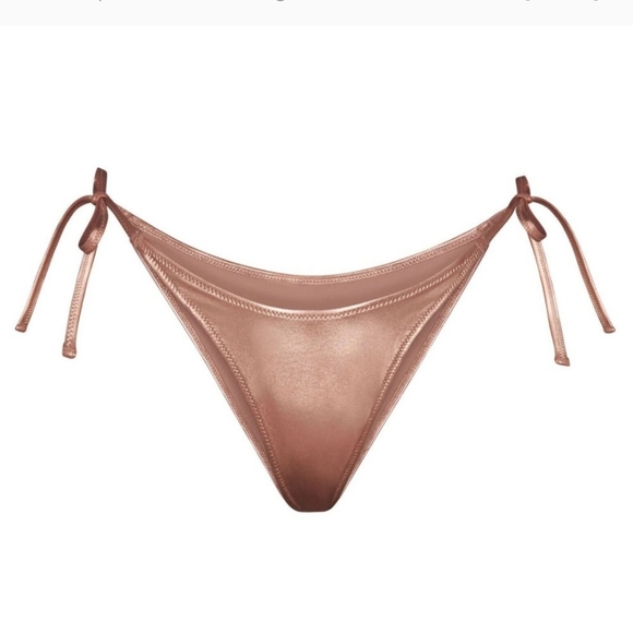 SKIMS | Swim | Skims Swim Metallic Bikini Bottom Penny | Poshmark